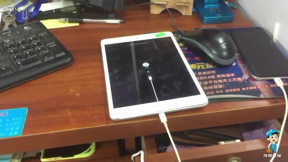 IPAD一直白苹果
