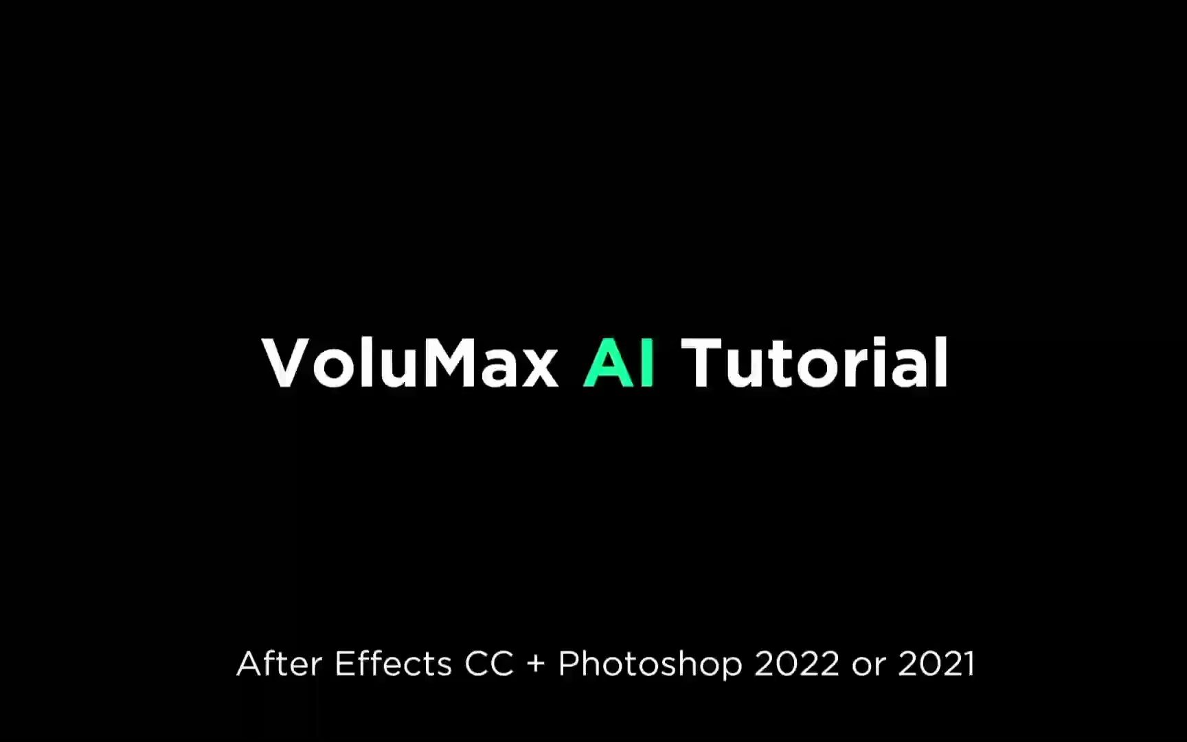 VoluMax V7AIAE图片转3D效果脚本VoluM中文国语教程