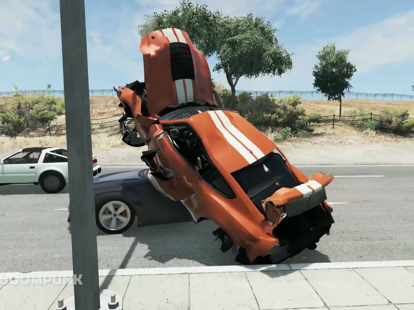 BeamNG模拟汽车跑车飙车车祸碰撞