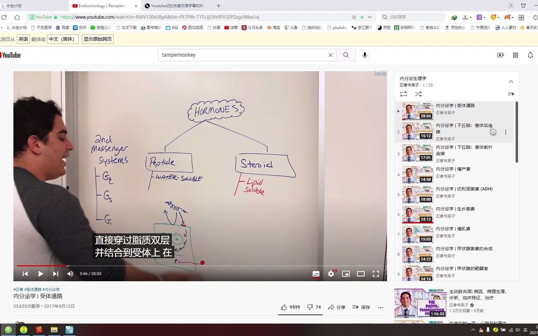 youtube自动设置翻译成中文字幕