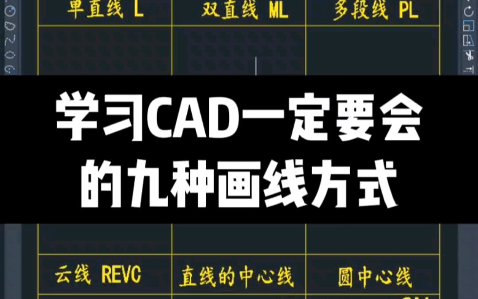 学习CAD一定要会的九种画线方式