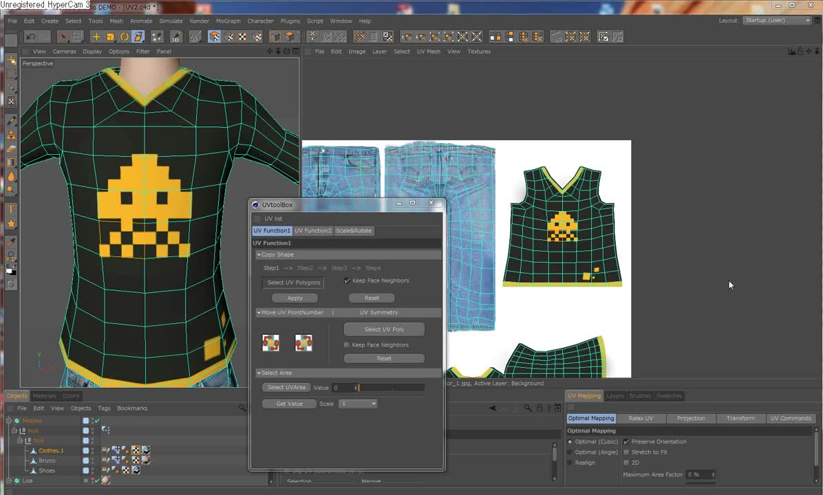 C4D展UV插件 UVToolBox的详细讲解 私我提供汉化版插件