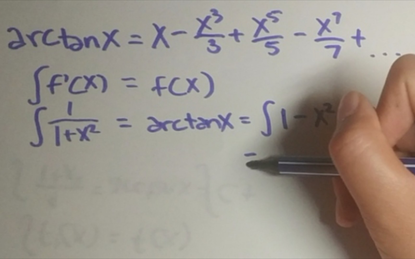 为什么arctanx=x-x^3/3+x^5/5-.?