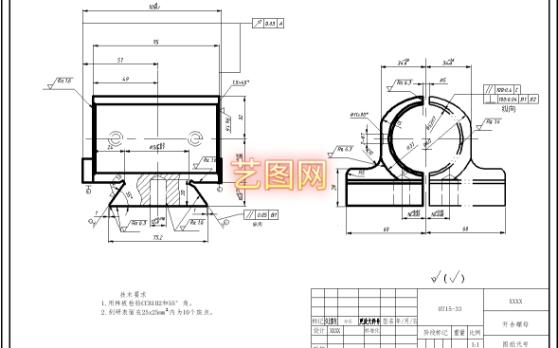 开合螺母铣底面机械夹具CAD图纸C22848