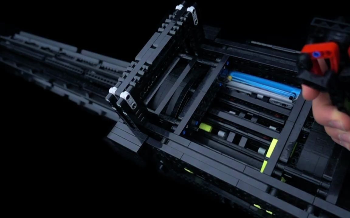 乐高MOC作品 加特林机枪 高帧率内部结构展示