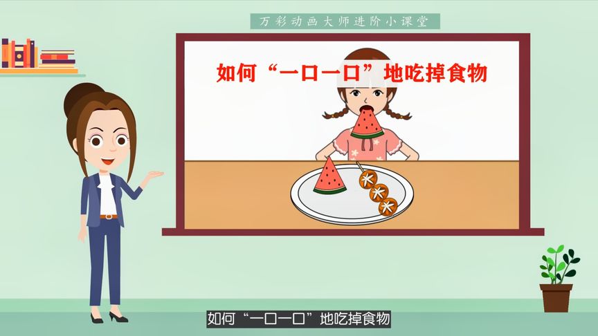 万彩动画大师实例教程:如何“一口一口地吃掉食物