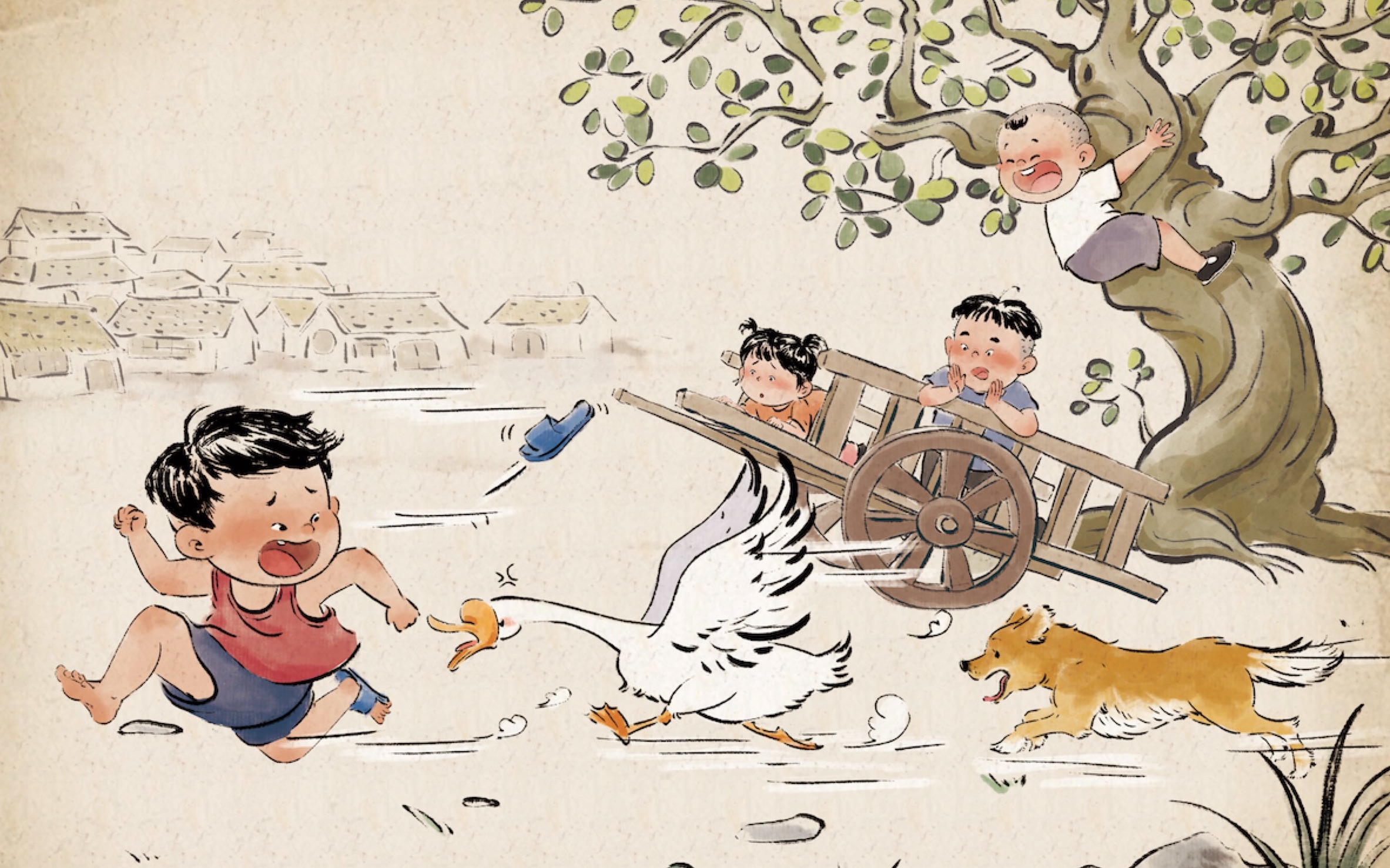 【ps插画教程】——水墨风仿手绘(从构思到上色)