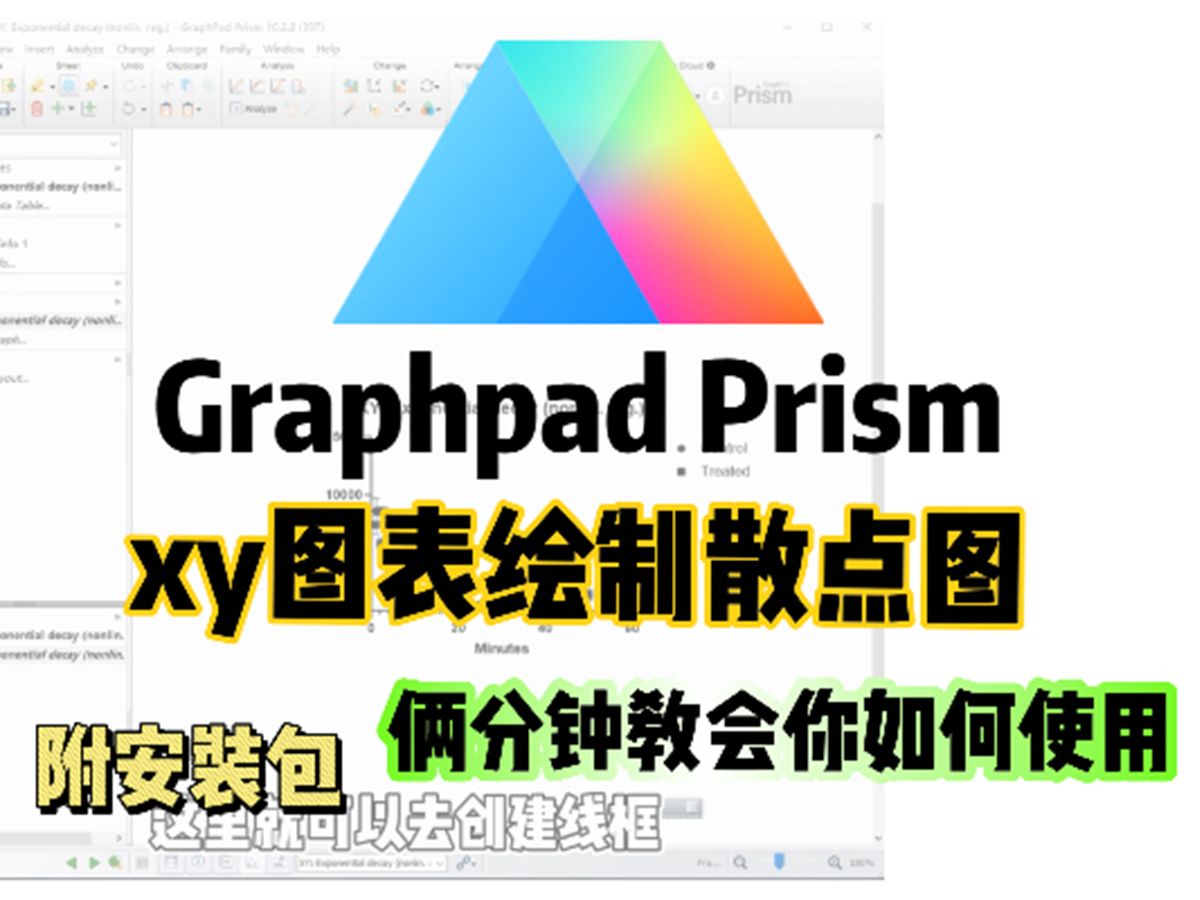 Graphpad Prism xy图表绘制散点图并修改美化图表样式教程