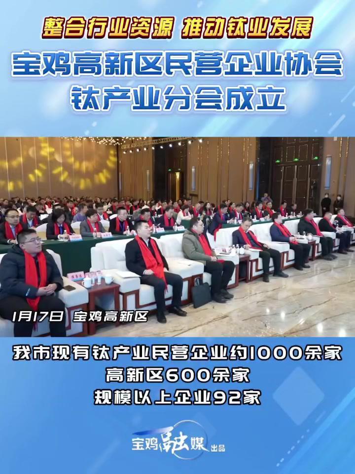 宝鸡高新区民营企业协会钛产业分会成立