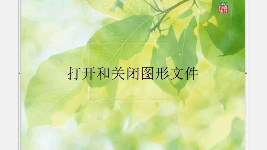 CAD基础课程第五节1-5打开和关闭图形文件