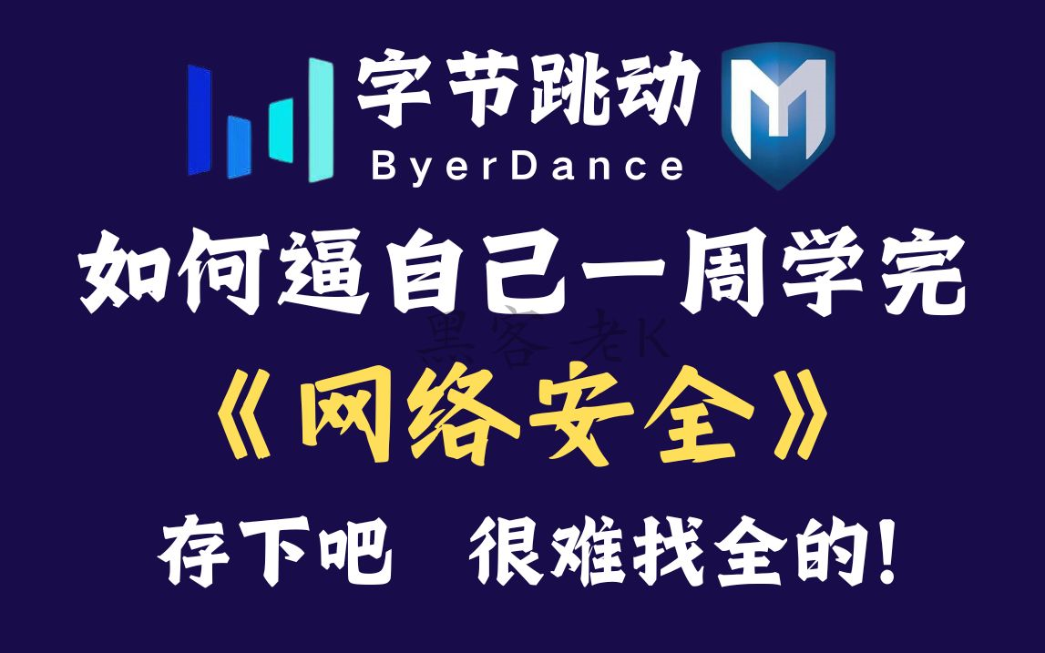 【B站最系统的网络安全教程】逼自己花一周学会网络安全课程,从入门...