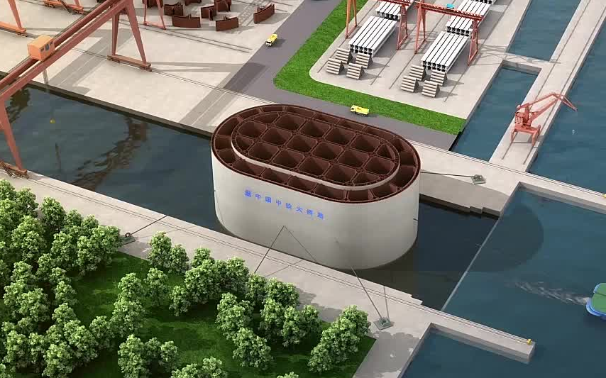 常泰桥梁沉井施工动画