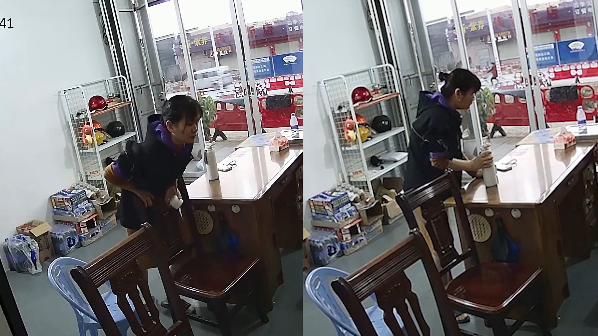女子突然卡喉狂咳,用海姆立克急救法成功自救,腹部压椅背数次