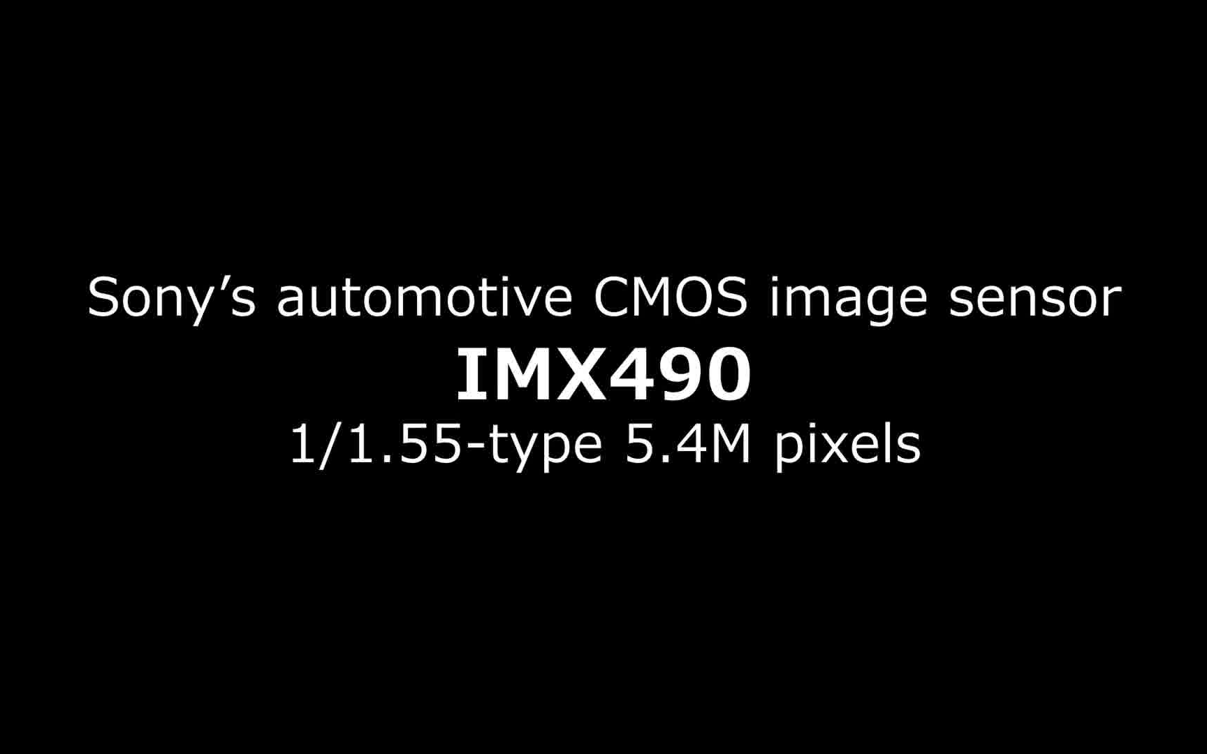 索尼 发布 全新 车载摄像头 CMOS 影像传感器 — IMX490