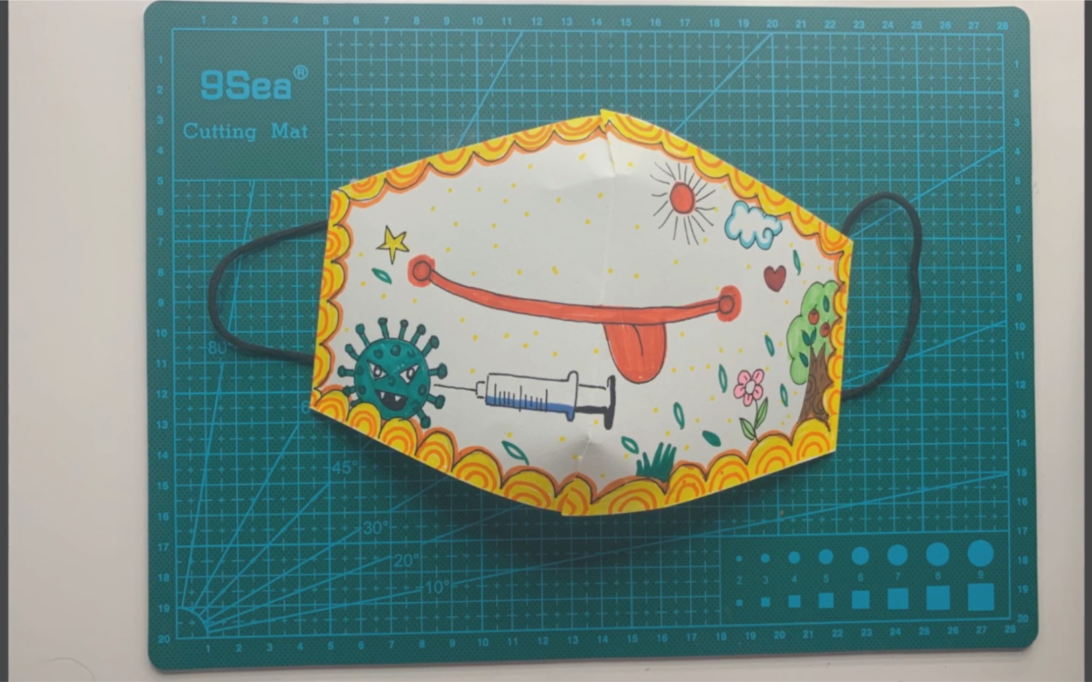 【儿童创意美术】口罩的制作