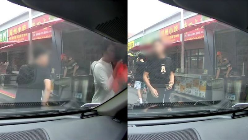 行人路上被撞转身发火,皱眉对视司机一眼直接冲来,下秒瞬间消气