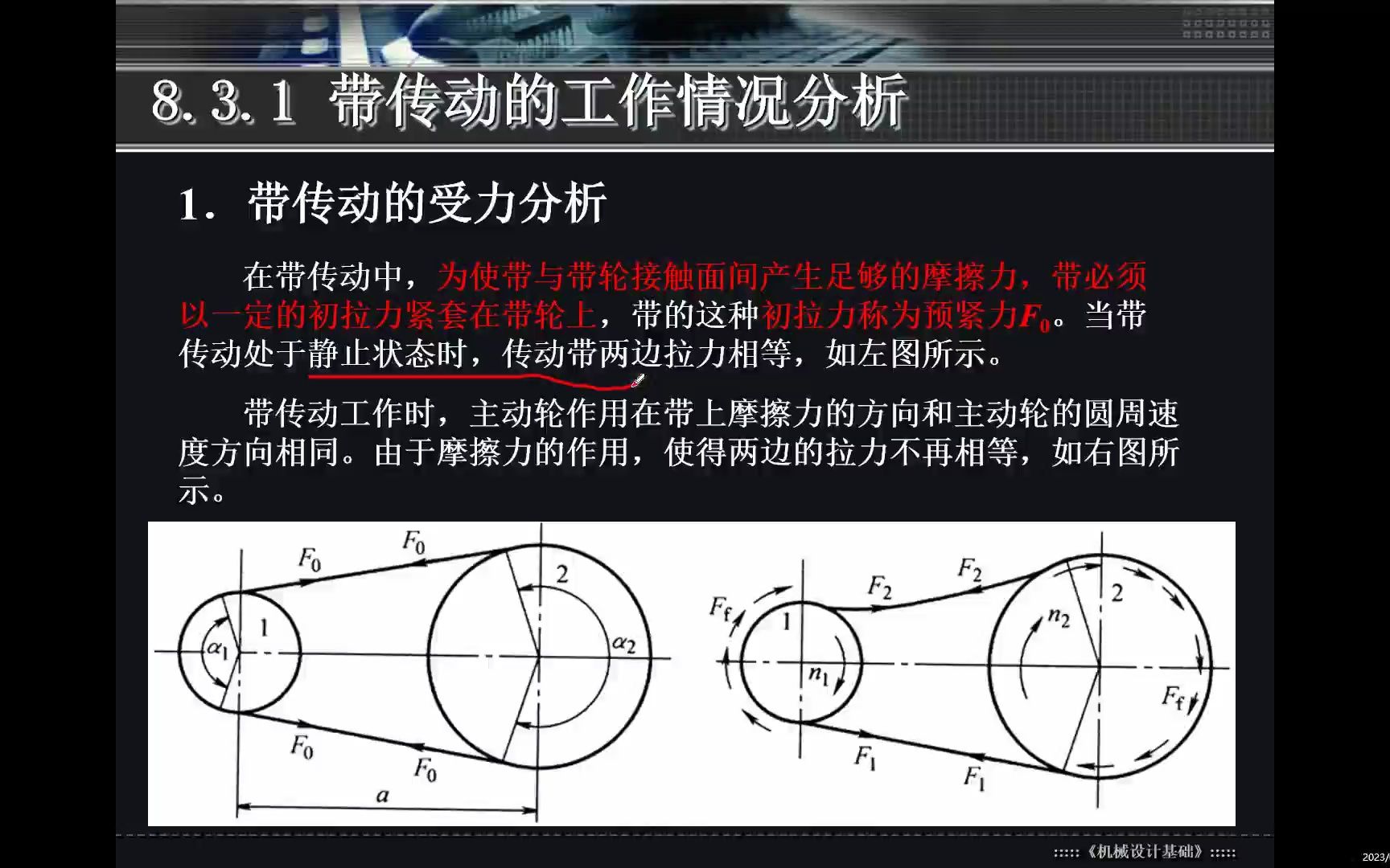 8.7带传动的受力分析介绍
