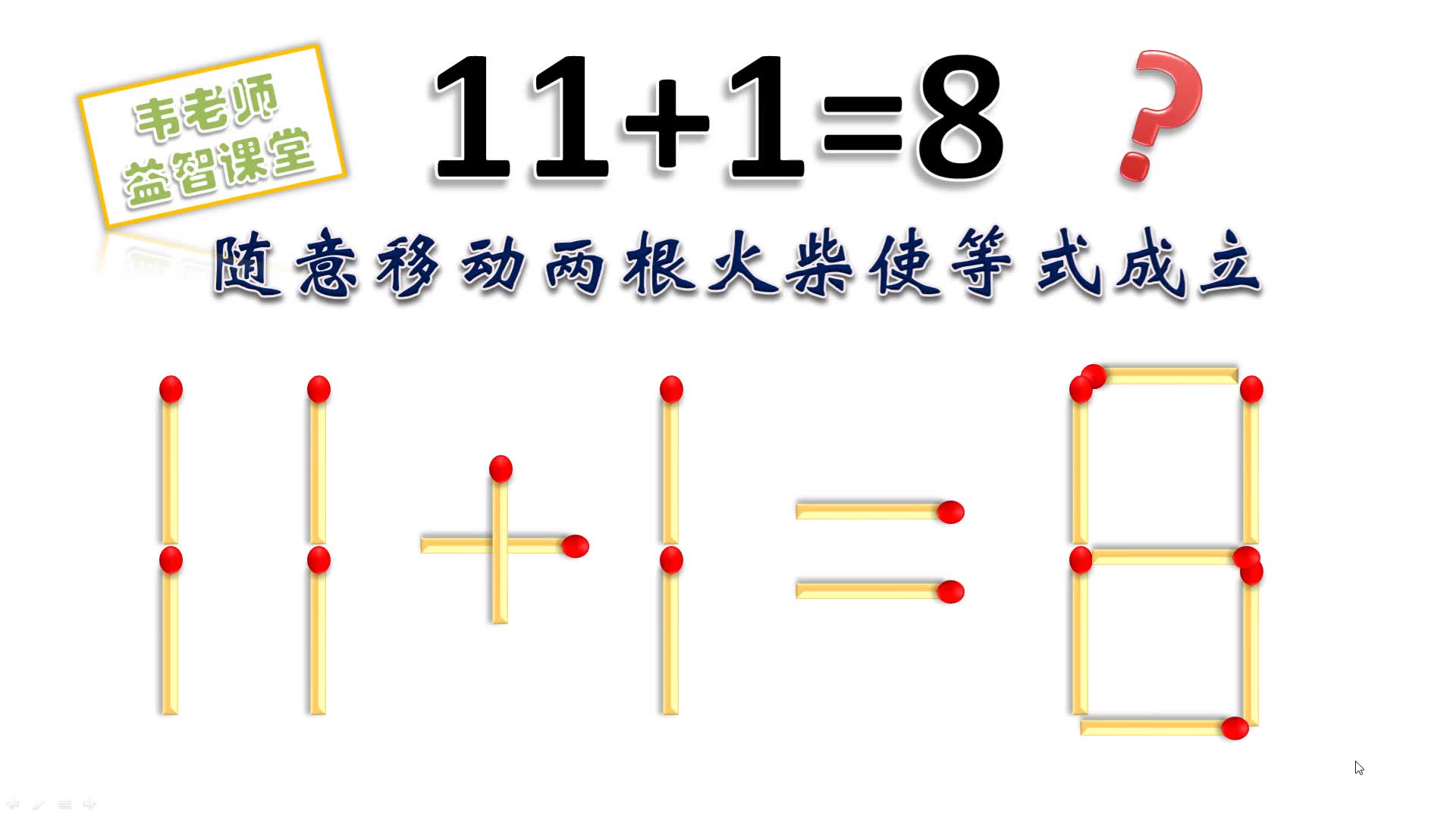 11+1=8如何成立?又到脑洞大开的时候了,看聪明的你能否解答!