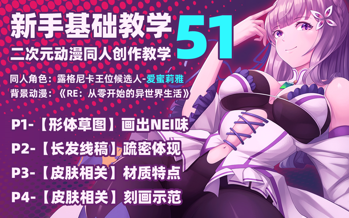 新手基础教程51|二次元动漫同人创作教学