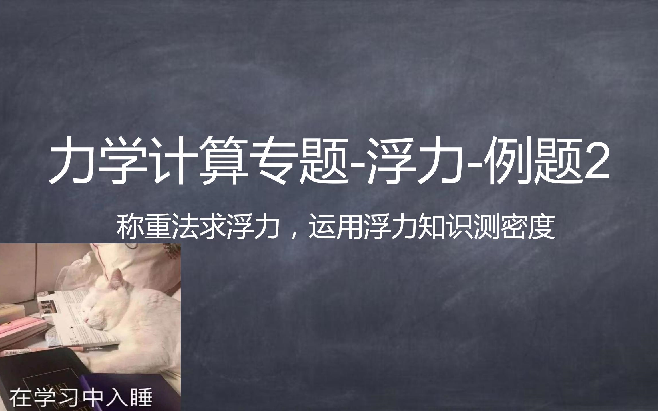 力学计算专题-浮力-例题2-视频11-3