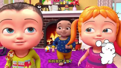 启蒙动画:妈妈给孩子做汉堡包,小宝和姐姐帮妈妈做家务