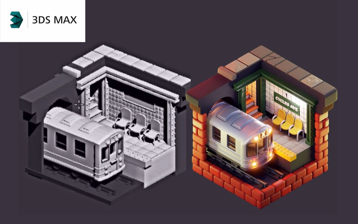 【3DMAX】超简单的动画小场景模型搭建、3dmax基础布线+简单上色