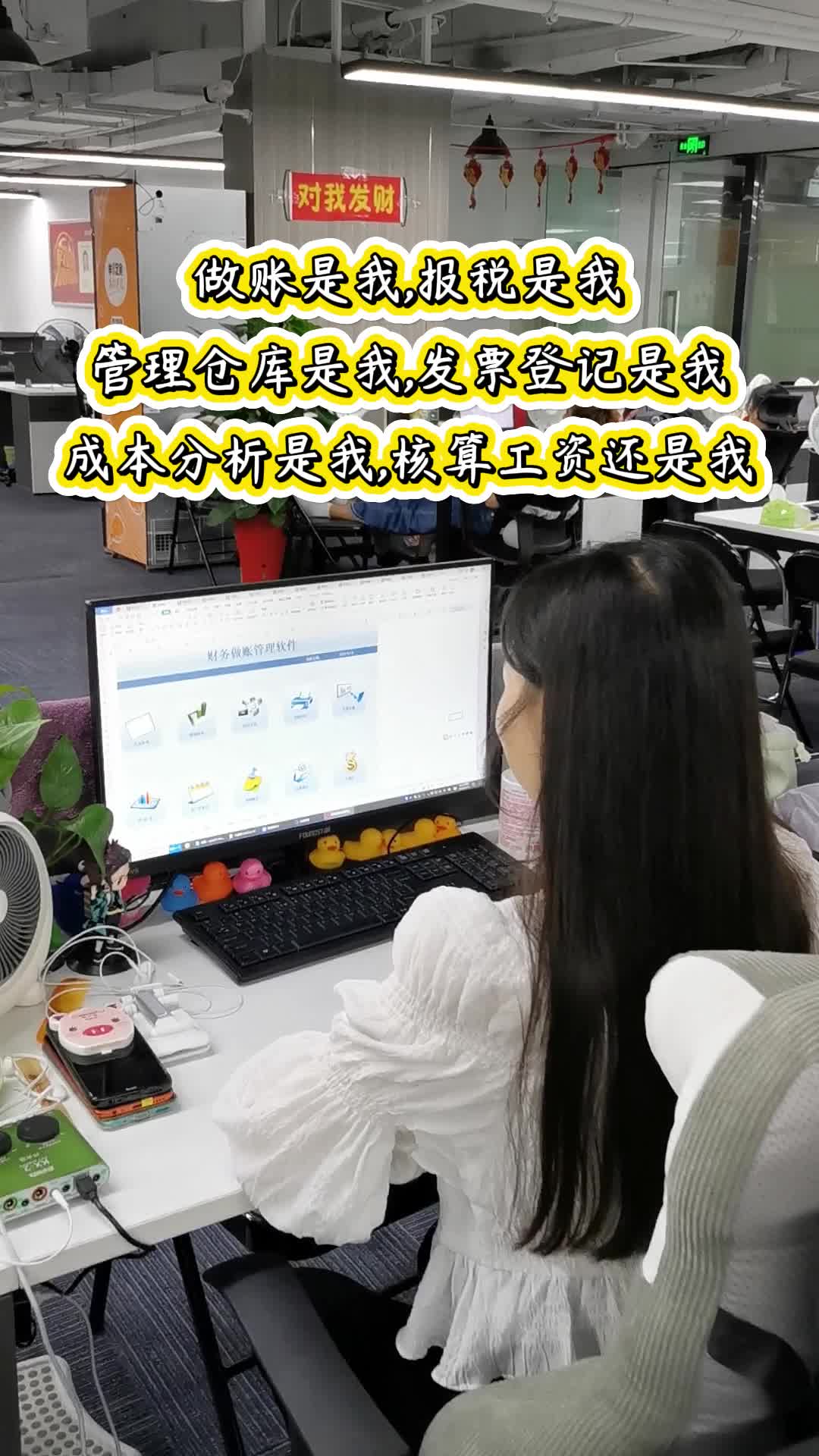 做账是我,报税是我,管理仓库是我,发票登记是我,成本分析是我