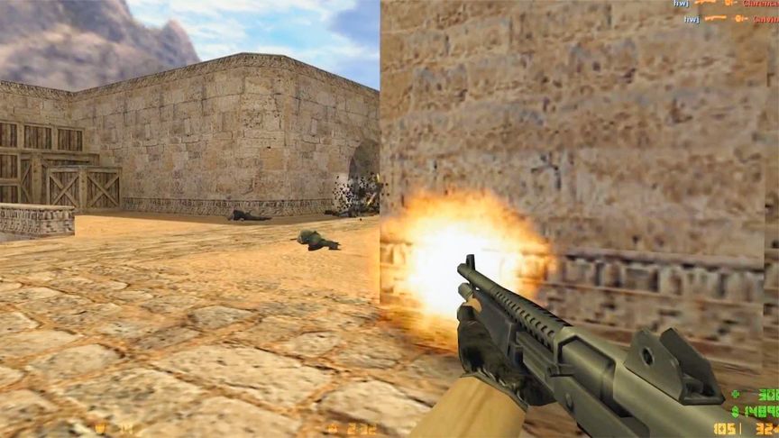 当CS所有武器百倍射速+无后座+无限子弹之后!