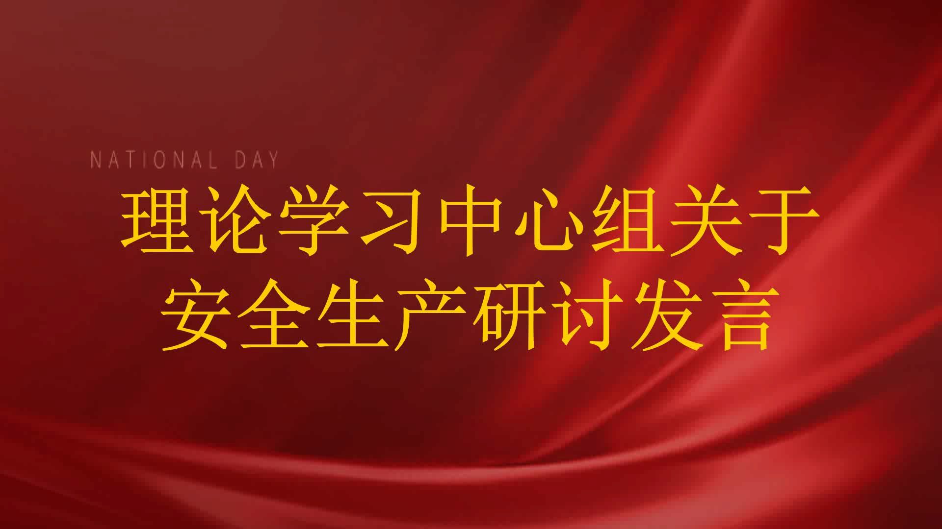理论学习中心组关于安全生产研讨发言