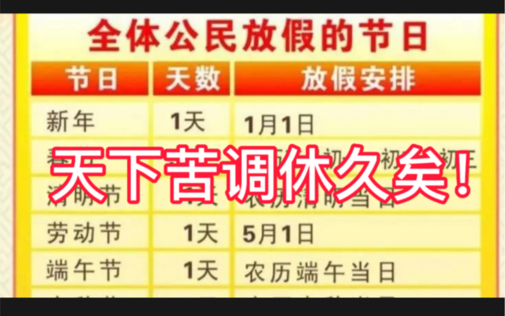 终于,调休被建议取消!