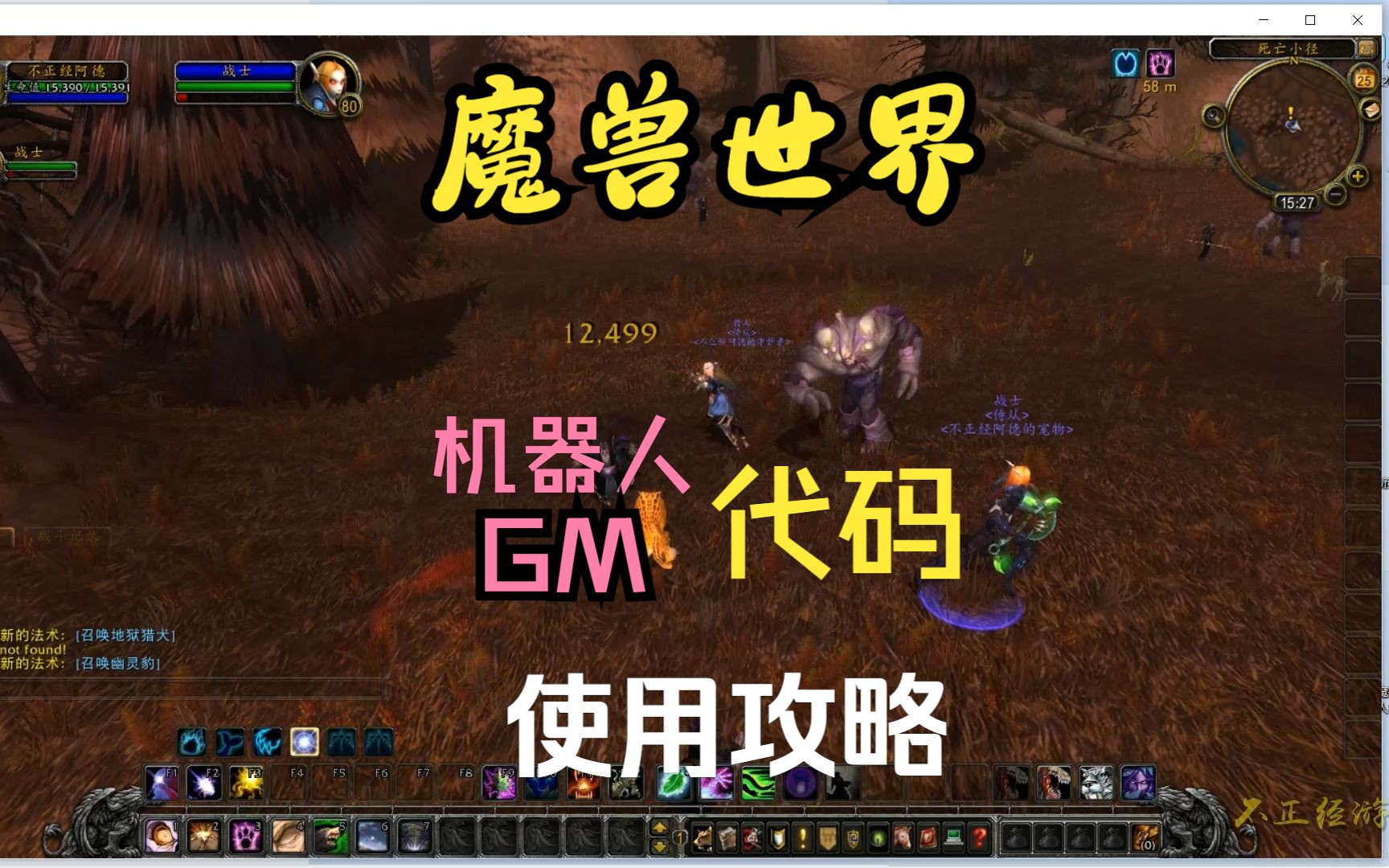 GM代码使用攻略_哔哩哔哩bilibili_魔兽世界