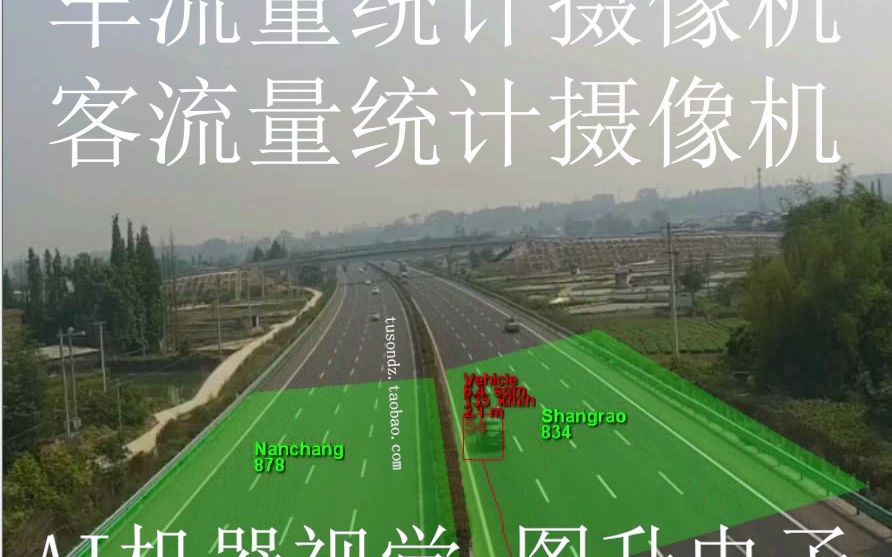 ...道路马路车辆计数摄像头AI智慧交通流量监测系统加油站车辆计数器