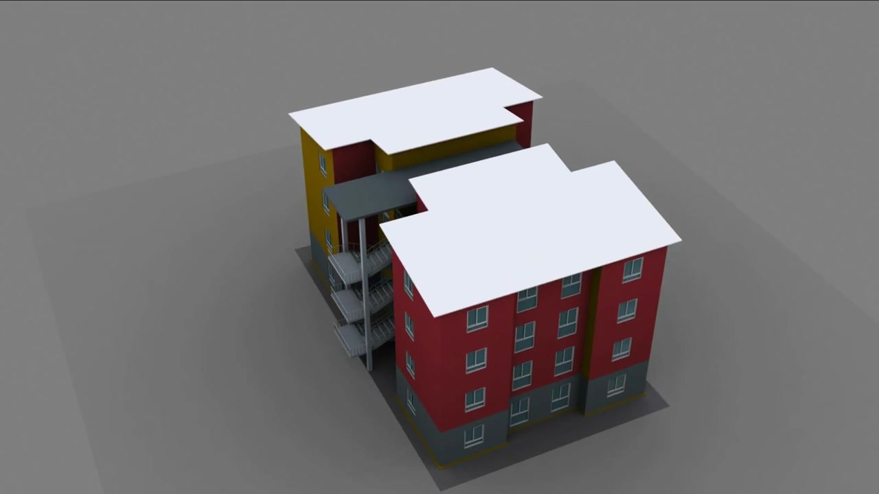 3DMAX装配式建筑动画