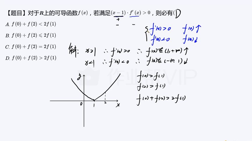 高中数学:导数单调性比较大小