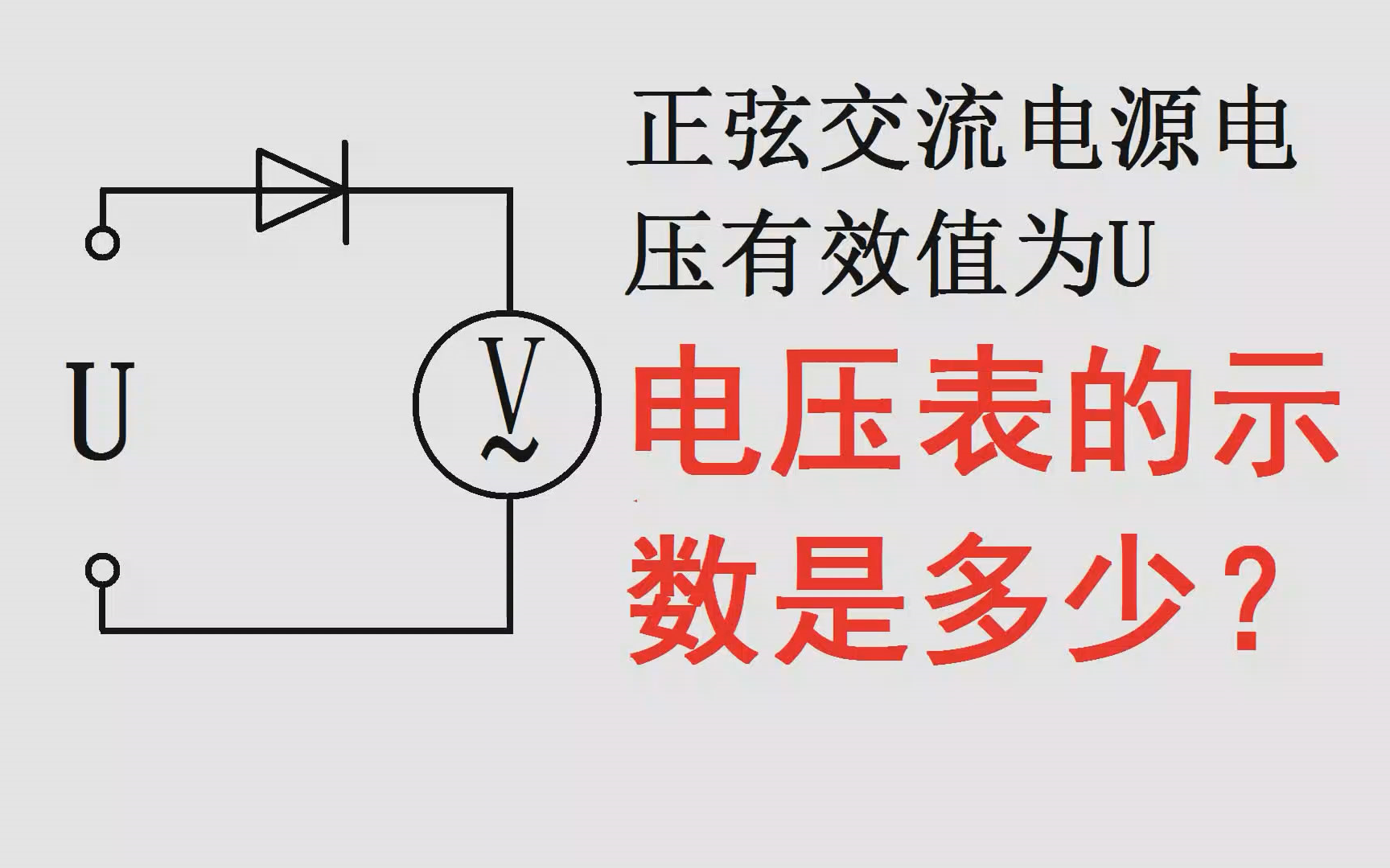 【物理杂谈】关于交流电压表的误区