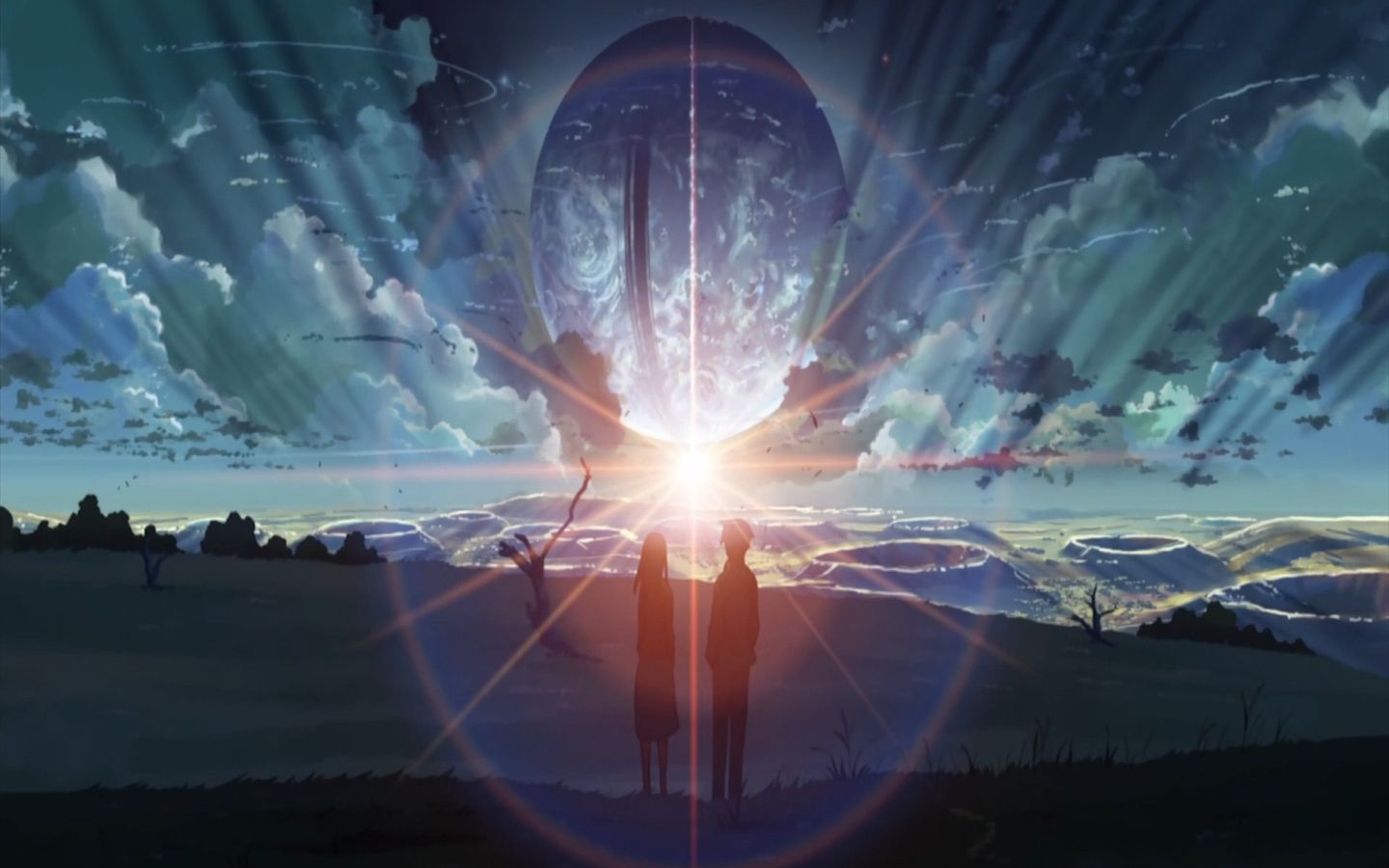 【前方视觉享受】每一帧都是壁纸,新海诚唯美景色混剪(准备好你们的...