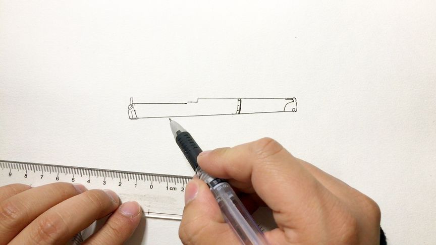 画传统狙击枪,枪身粗糙,一个倍镜协调了整幅作品