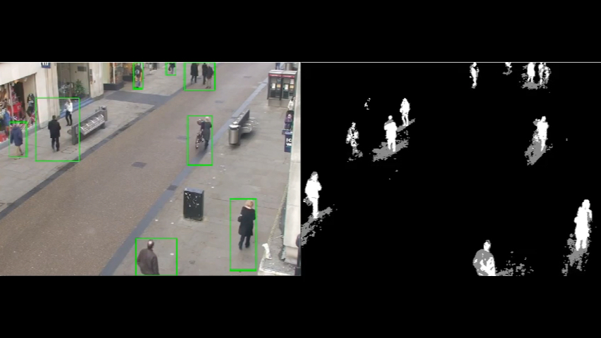 opencv 背景建模 运动目标检测