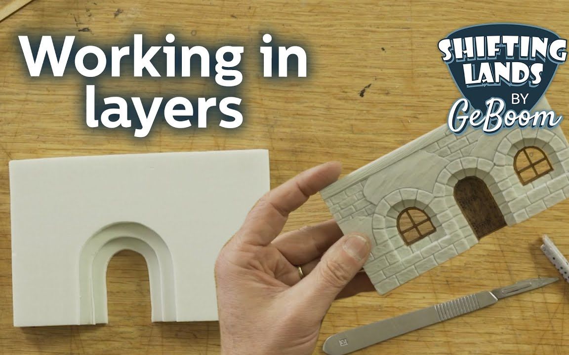 【场景模型(墙壁)——使用泡沫分层工作:创建有趣的立面和墙壁】【...