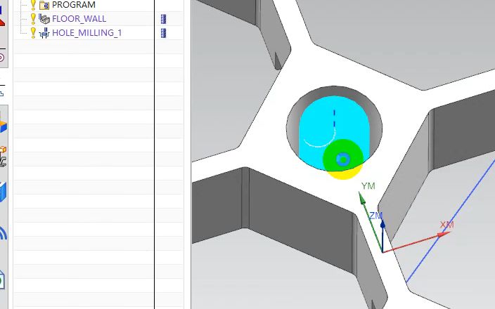 UG螺旋铣孔刀路做法
