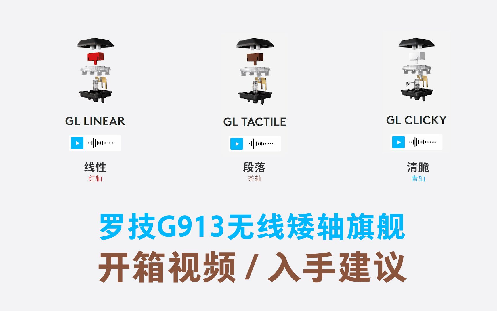 【锄禾】罗技机械键盘新旗舰 无线G913开箱 凯华矮轴初体验 以及入手...