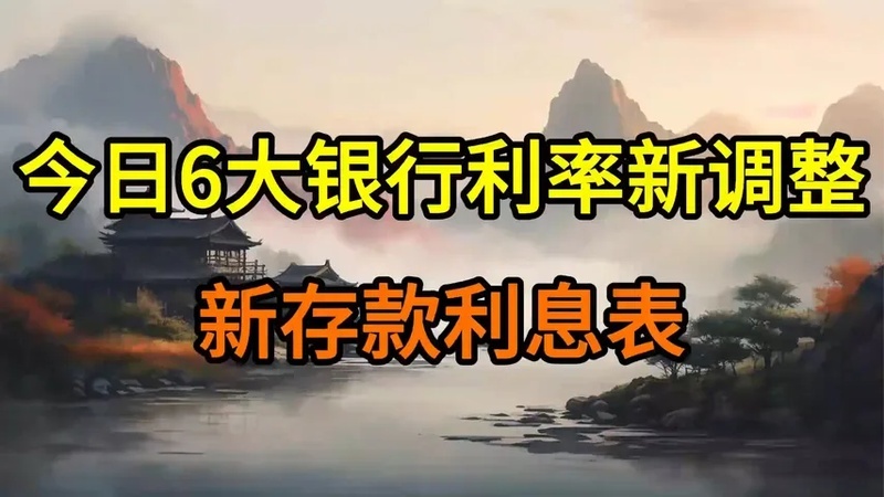 2024年12月9日,6大银行存款利率最新调整:全新存款利息表来了
