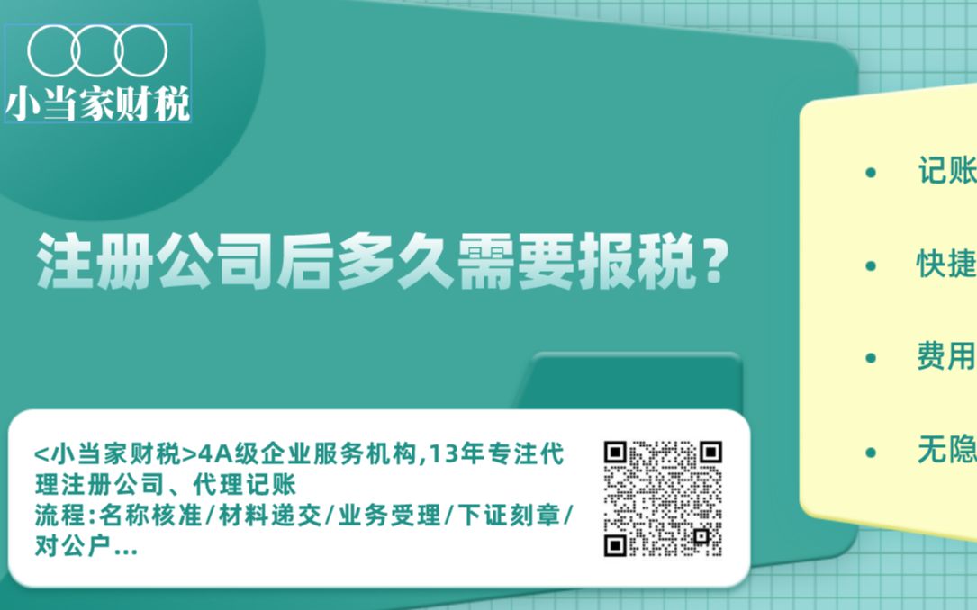 新公司什么时候开始报税?