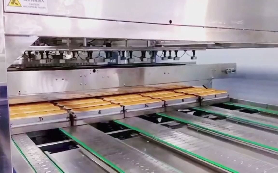 大型面包/吐司隧道炉生产线#食品机械设备#脱模机#揭盖机
