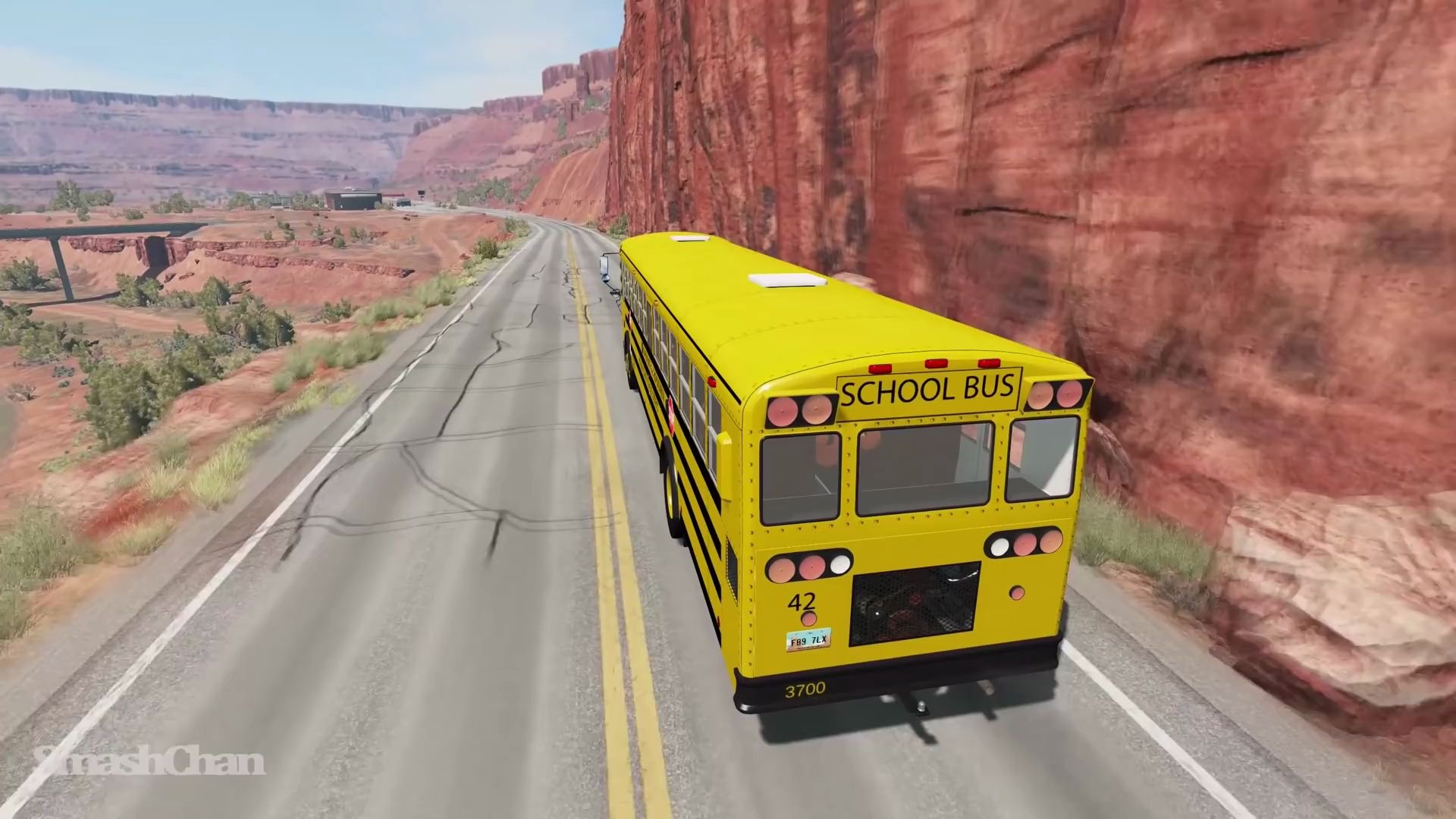 公共汽车和卡车撞车#1 - BeamNG Drive - SmashChan