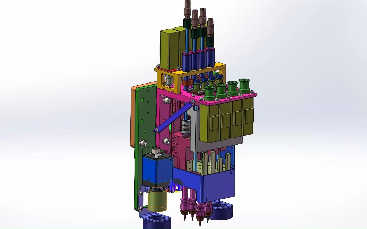 高速贴片机设计,四轴结构设计一分钟贴片几百件
