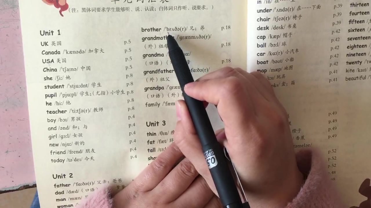 小学三年级英语下册第二单元单词词汇(人教版pep)