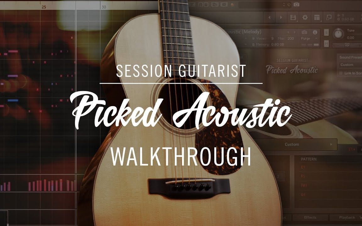「NI 新品」Picked Acoustic - Session Guitarist 系列之复古钢弦吉他