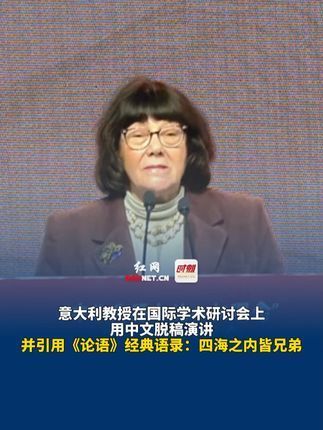 11月20日 湖南长沙,意大利教授在国际学术研讨会上用中文脱稿演讲,并...