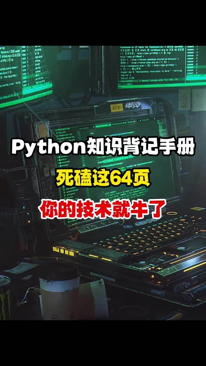 一份来自大厂大佬爆肝制作的《Python背记手册》